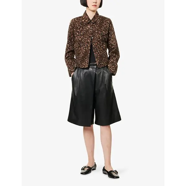 Levi'S Leopard-Print Denim Trucker Jacket - Khaki | Editorialist