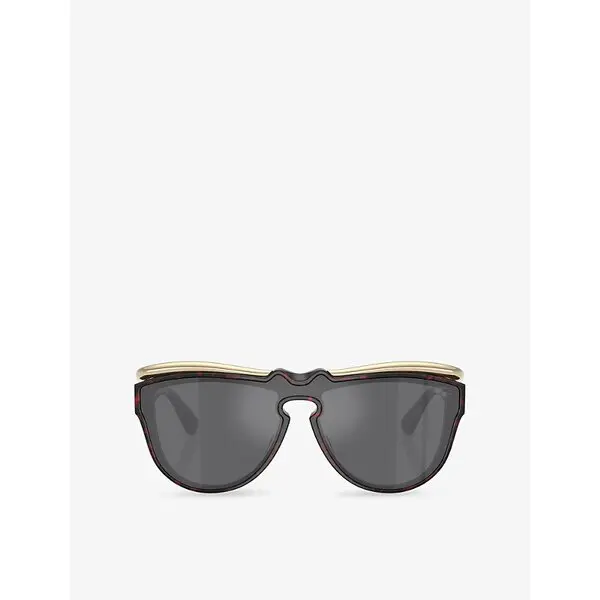 Burberry Pilot-frame Metal Sunglasses - Brown