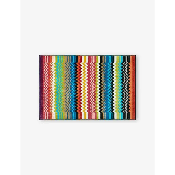 Missoni Giacomo Zigzag-pattern Cotton-terry Bath Mat 60cm X 90cm - Multicolor