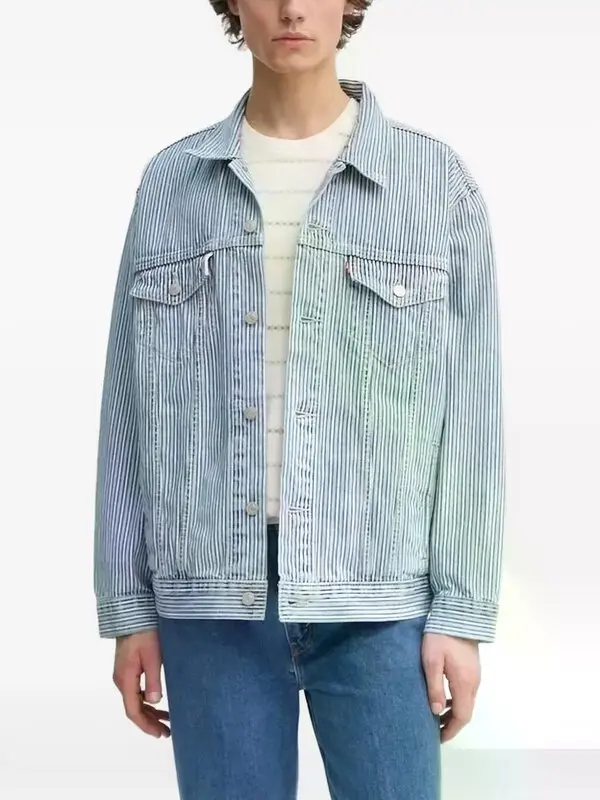 LEVI'S Striped Denim Jacket - Blue