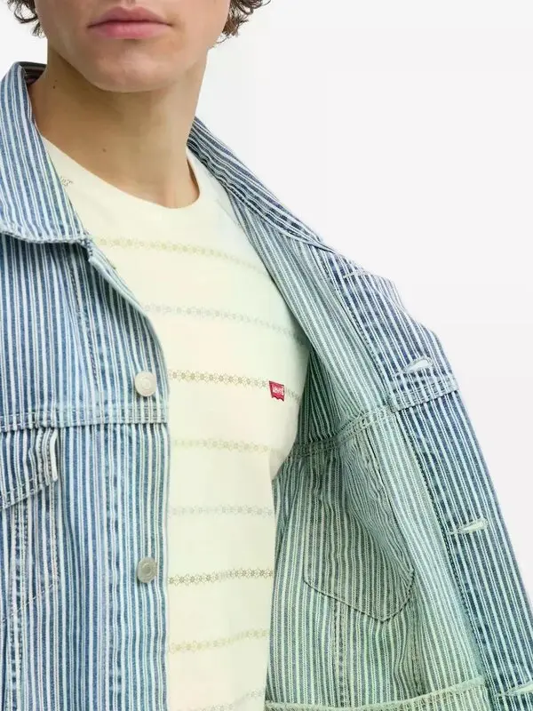 LEVI'S Striped Denim Jacket - Blue