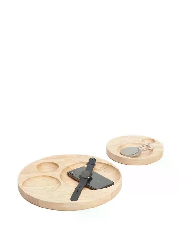 TRE PRODUCT Circular-cutout Wooden Tray - Neutrals