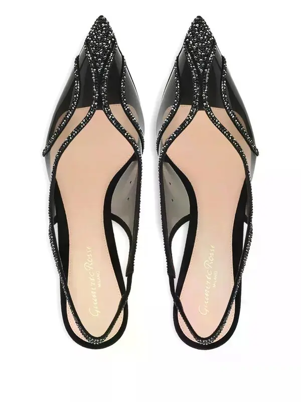 GIANVITO ROSSI 70mm Brenda Embellished Heeled Pumps - Blue