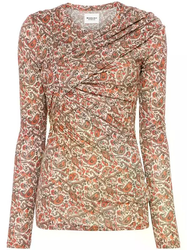 MARANT ETOILE Paisley Print Top - Red