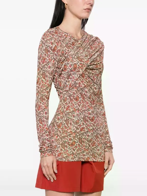 MARANT ETOILE Paisley Print Top - Red