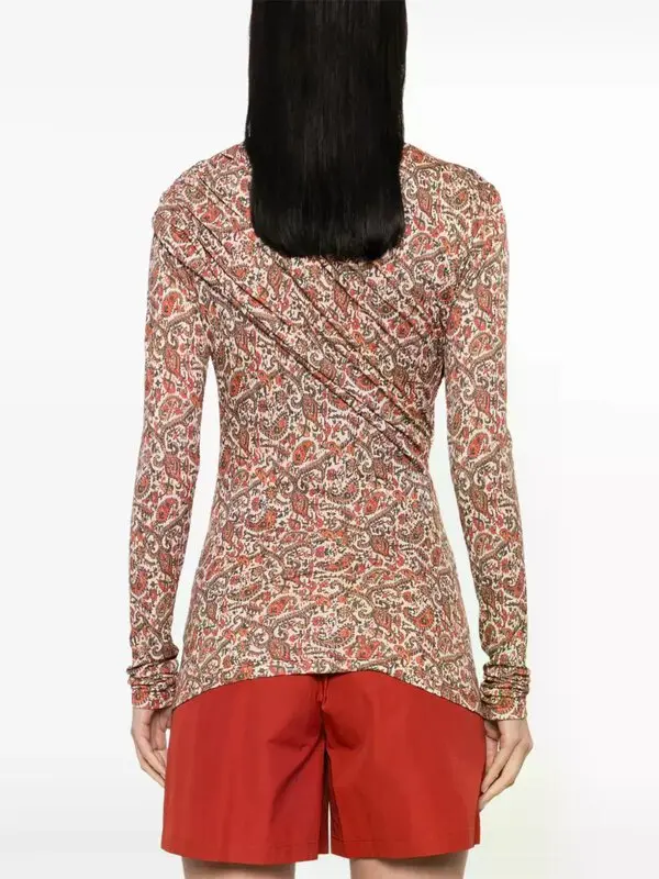 MARANT ETOILE Paisley Print Top - Red