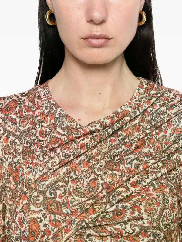 MARANT ETOILE Paisley Print Top - Red