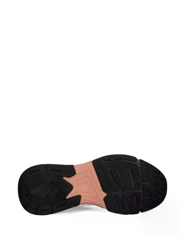 EA7 Metallic-effect Panelled Mesh Low-top Sneakers