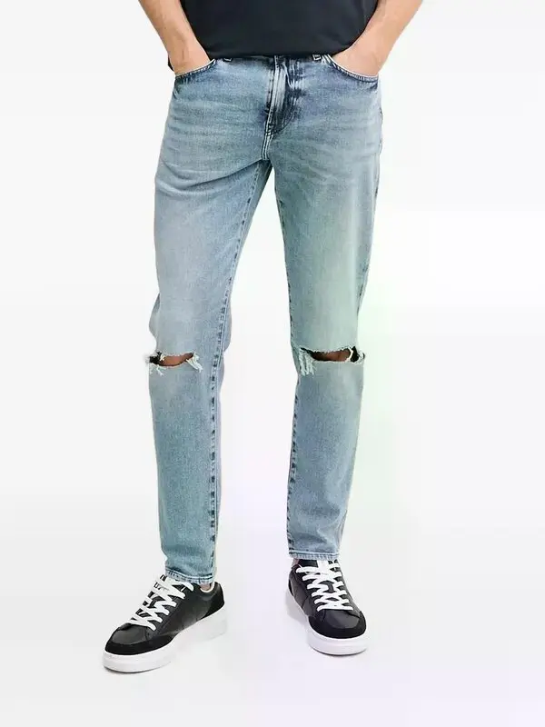BOSS Straight-leg Jeans With Rips
