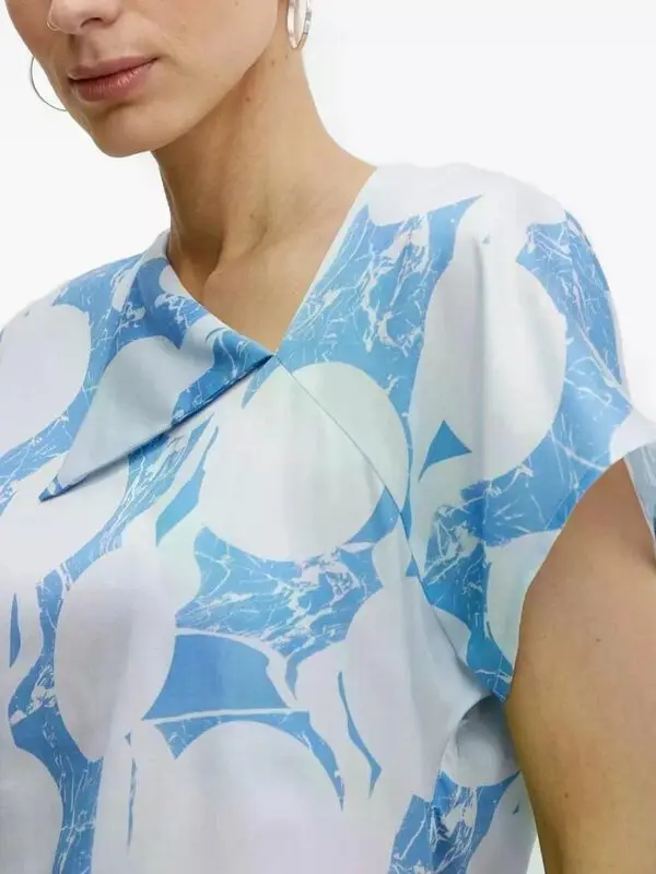 Tiger Of Sweden Abstract-print Short-sleeved Blouse