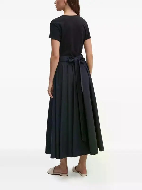 SANDRO FERRONE Pleated Wrap Midi Day Dress