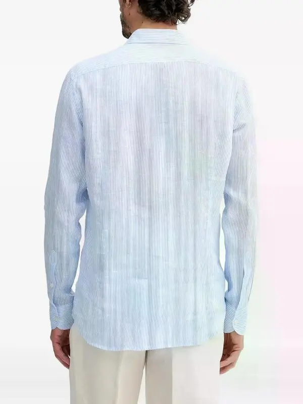 MC2 SAINT BARTH Striped Linen Shirt