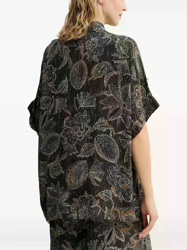 SESSUN Embroidered Print Shirt