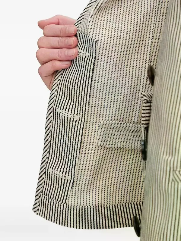 SESSUN Striped Buttoned Waistcoat