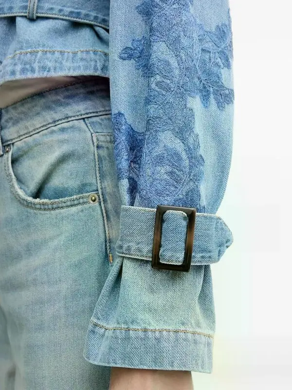 ERMANNO FIRENZE Embroidered Denim Jacket