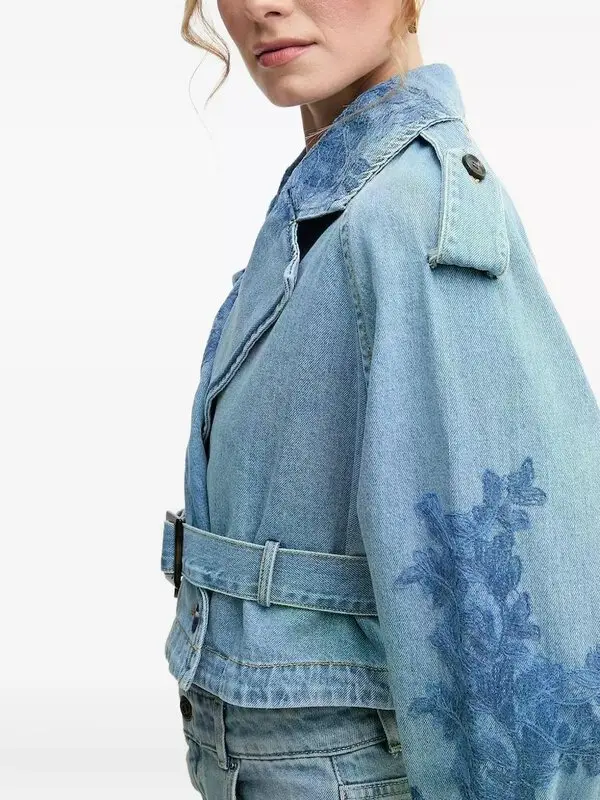 ERMANNO FIRENZE Embroidered Denim Jacket