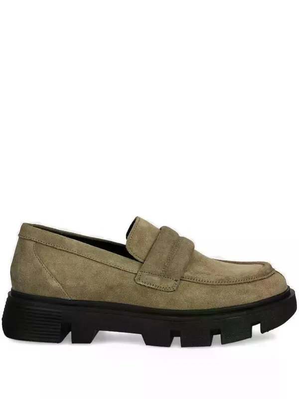Geox Chunky-sole Suede Loafers - Green