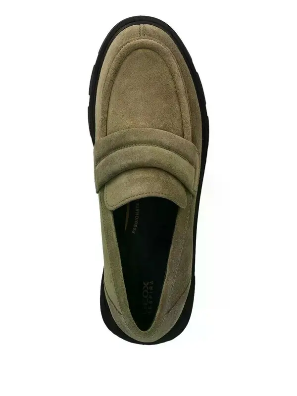 Geox Chunky-sole Suede Loafers - Green