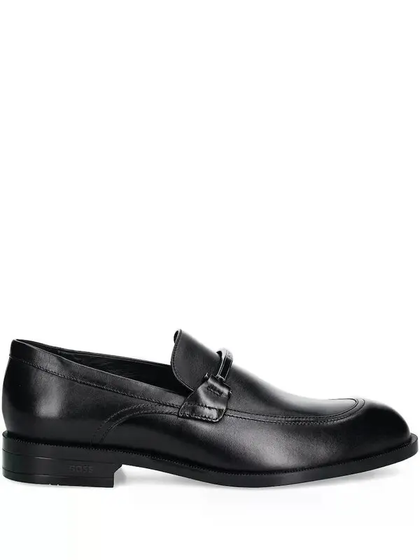 BOSS Metal-bar Leather Loafers