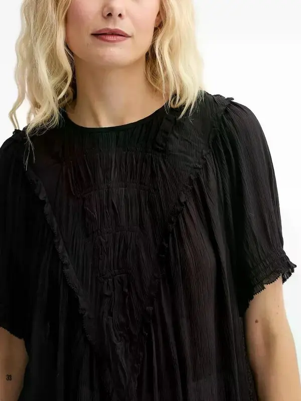 Munthe Perilla Ruffled Top - Black