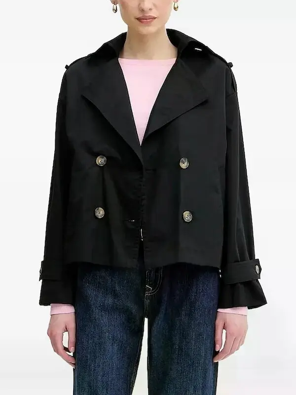 Sisley Double-breasted Cropped Jacket