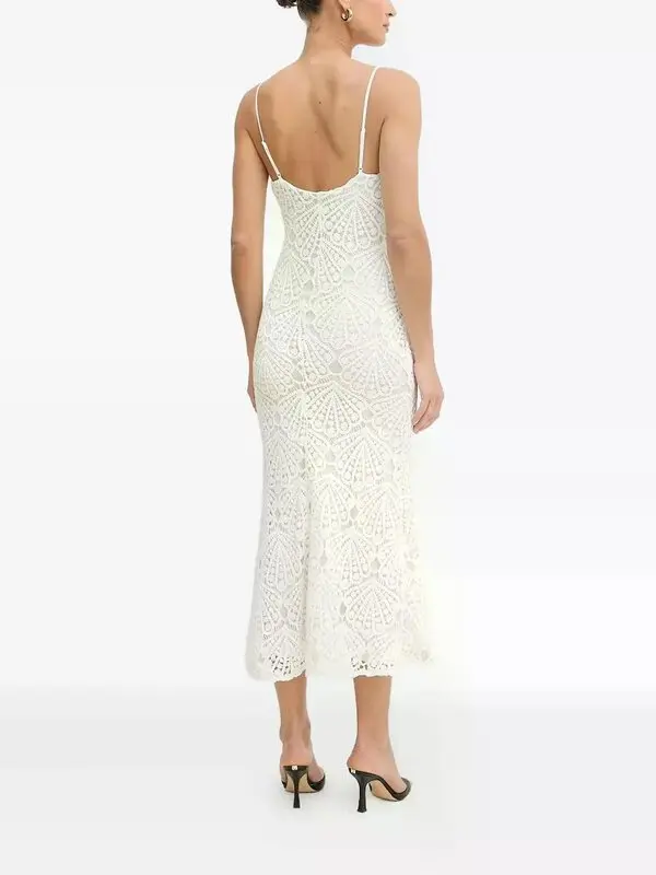 Bardot Lace-panel Midi Dress