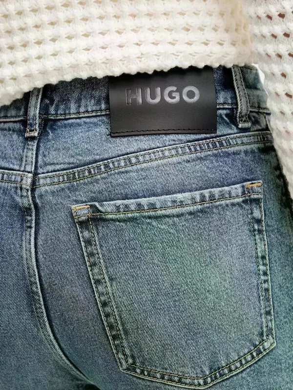 Hugo Frayed Hem Flare Jeans