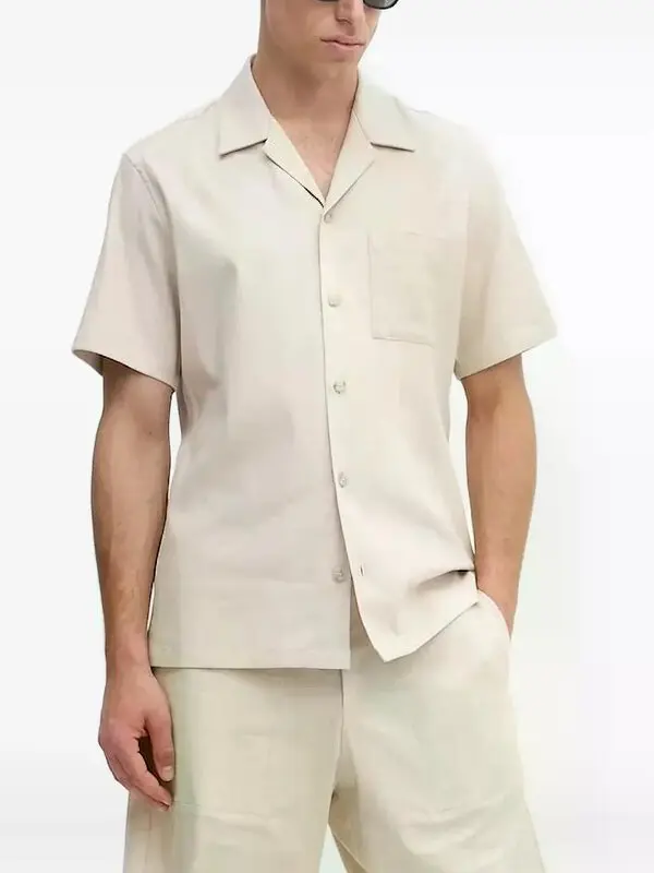 Iceberg Revere-collar Short-sleeve Shirt - Neutrals