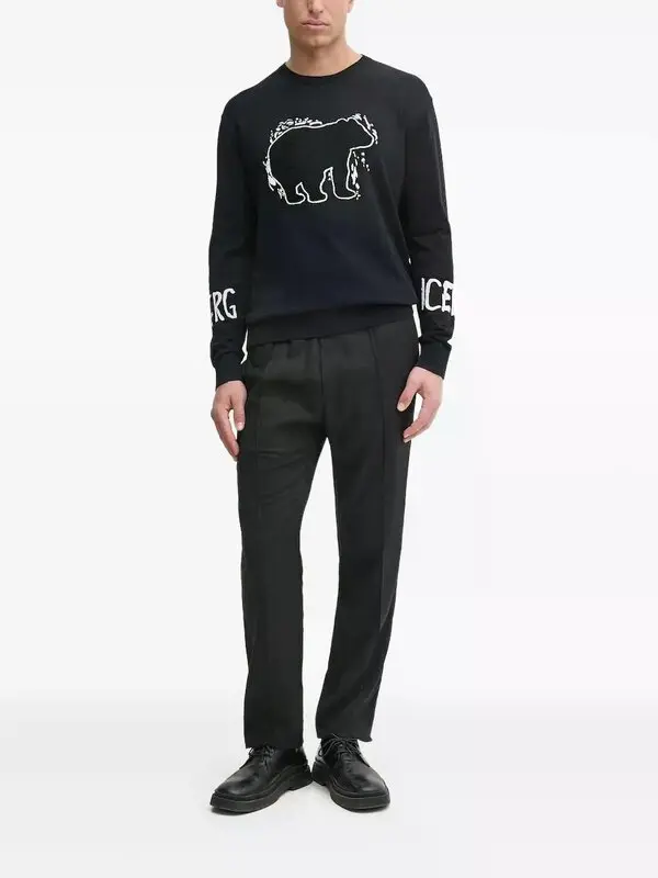 Iceberg Embroidered Long-sleeve Sweater