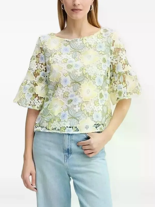 BRUUNS BAZAAR Floral Bell-sleeve Top