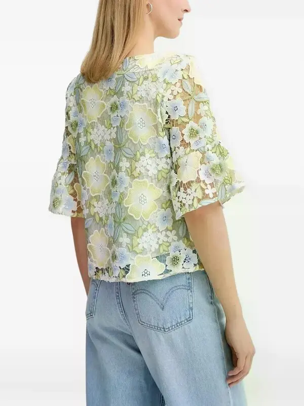 BRUUNS BAZAAR Floral Bell-sleeve Top