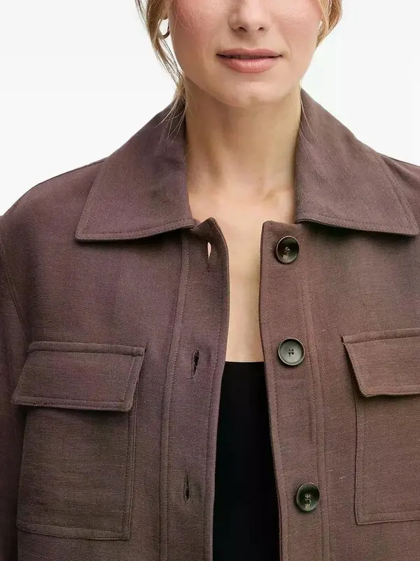 PEDRO DEL HIERRO Button-fastening Flap-pocket Jacket - Brown
