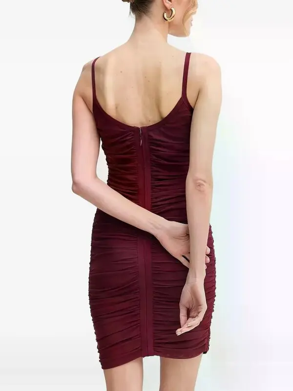 Herve Leger V-neck Ruched Dress
