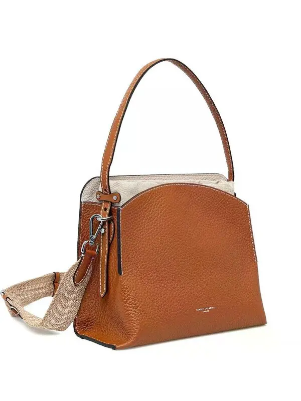 GIANNI CHIARINI Curved-top Satchel Bag - Brown