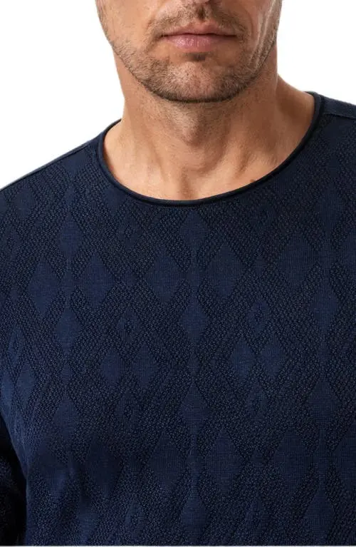 John Varvatos Brycen Argyle Organic Cotton Sweater