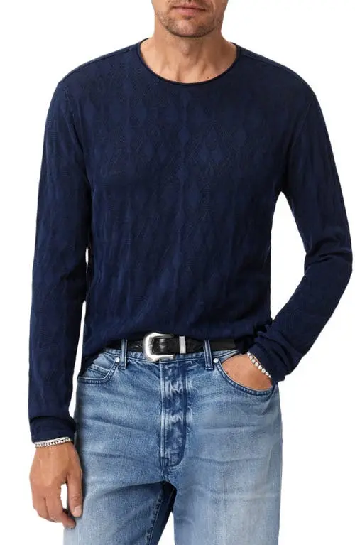 John Varvatos Brycen Argyle Organic Cotton Sweater