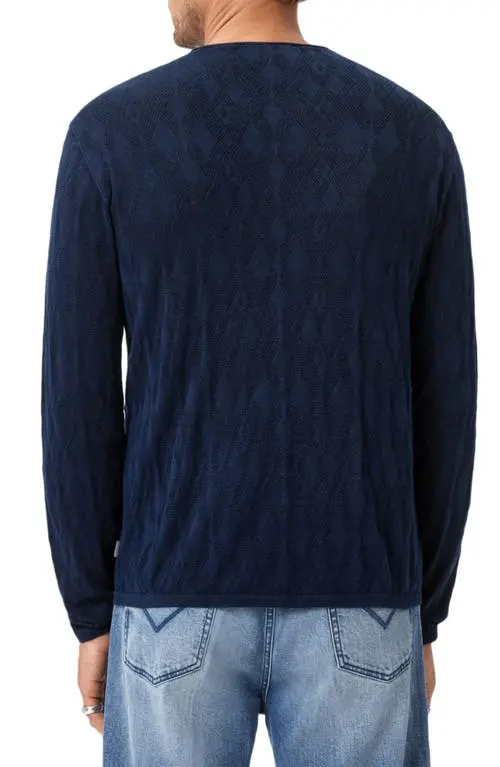 John Varvatos Brycen Argyle Organic Cotton Sweater
