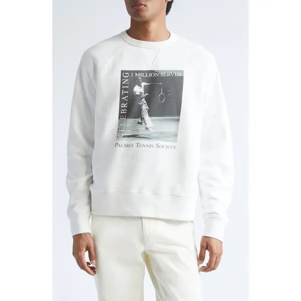 PALMES Celebration Raglan-sleeve Graphic Sweatshirt