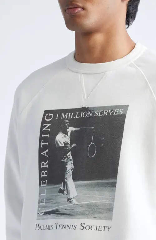 PALMES Celebration Raglan-sleeve Graphic Sweatshirt