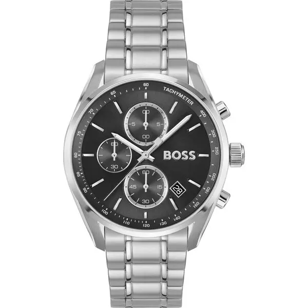 BOSS Grand Prix Chronograph Bracelet Watch - Black