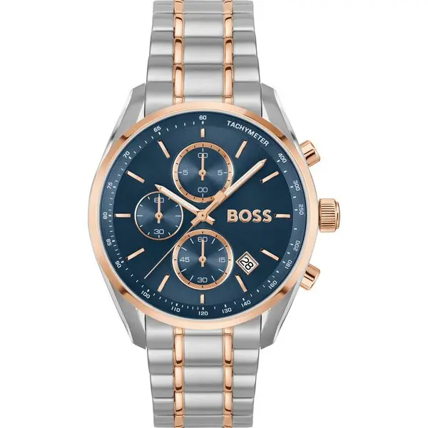 BOSS Grand Prix Chronograph Bracelet Watch - Blue