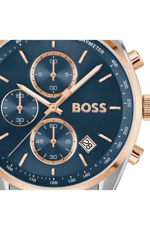 BOSS Grand Prix Chronograph Bracelet Watch - Blue
