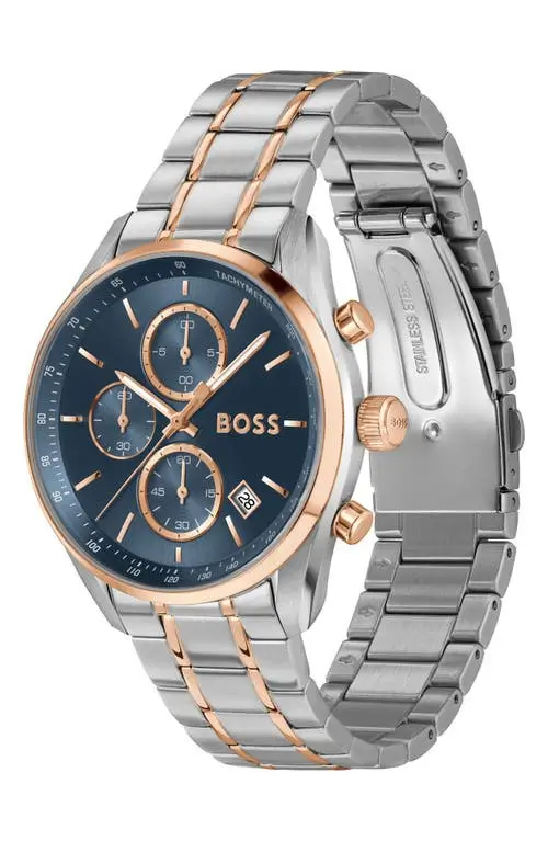 BOSS Grand Prix Chronograph Bracelet Watch - Blue