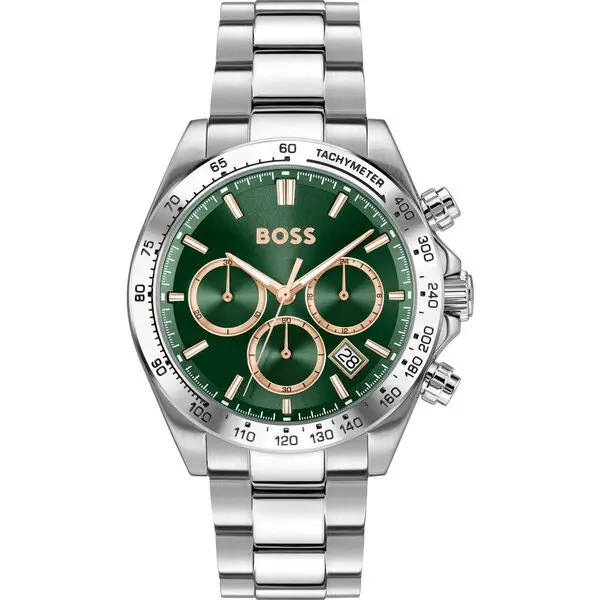 BOSS Chronograph Bracelet Watch - Green