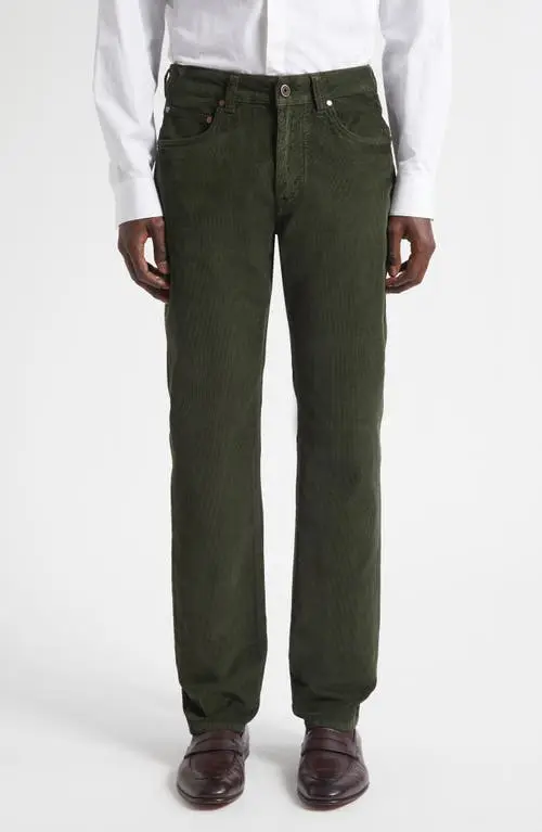 Boglioli Fine Wale Corduroy Pants - Olive