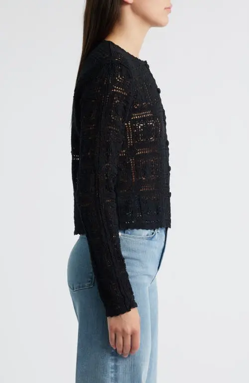 FRAME Cotton Crochet Cardigan