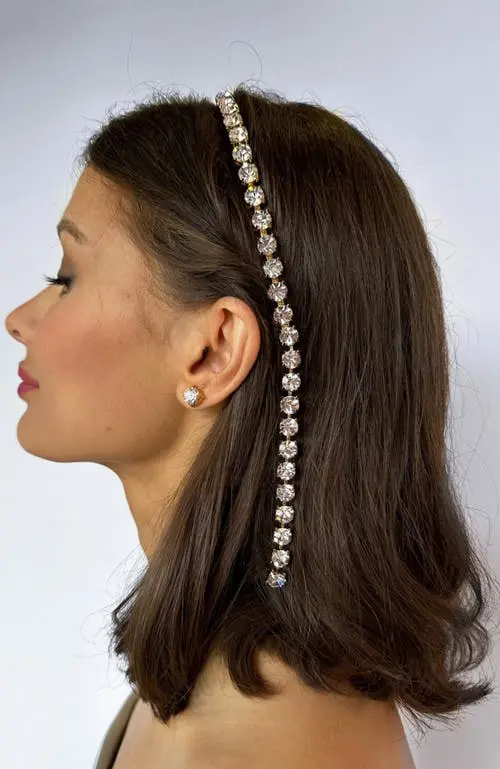 EPONA VALLEY Josephina Magnus Swarovski Drop Chain Headband
