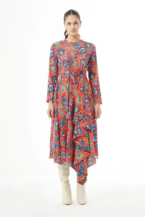 MIZALLE Buckled Midi Dress
