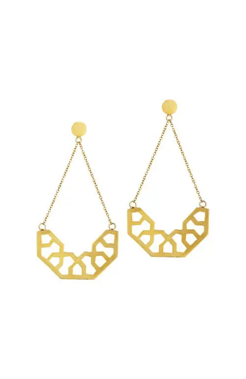 TURQUOISE MOUNTAIN Kashan Drop Earrings - Gold
