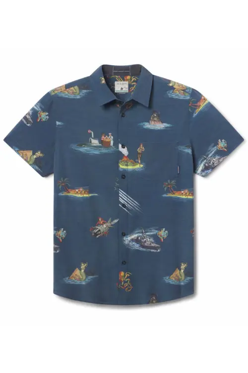 BAJA LLAMA Sailor Storiesvagabond Button Up - Navy